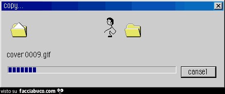 Gif animata copia in corso, e l'omino si pulisce il culo con i files ...